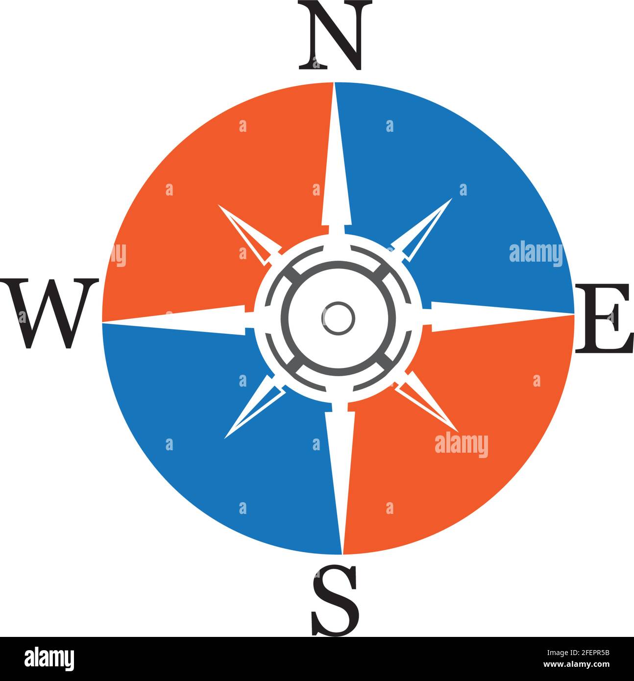 icône de boussole isolée sur fond.moderne plat boussole pictogramme ...