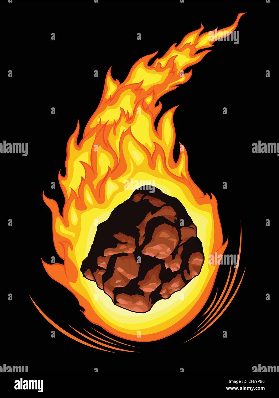 Meteorite meteorite Banque d'images vectorielles - Alamy