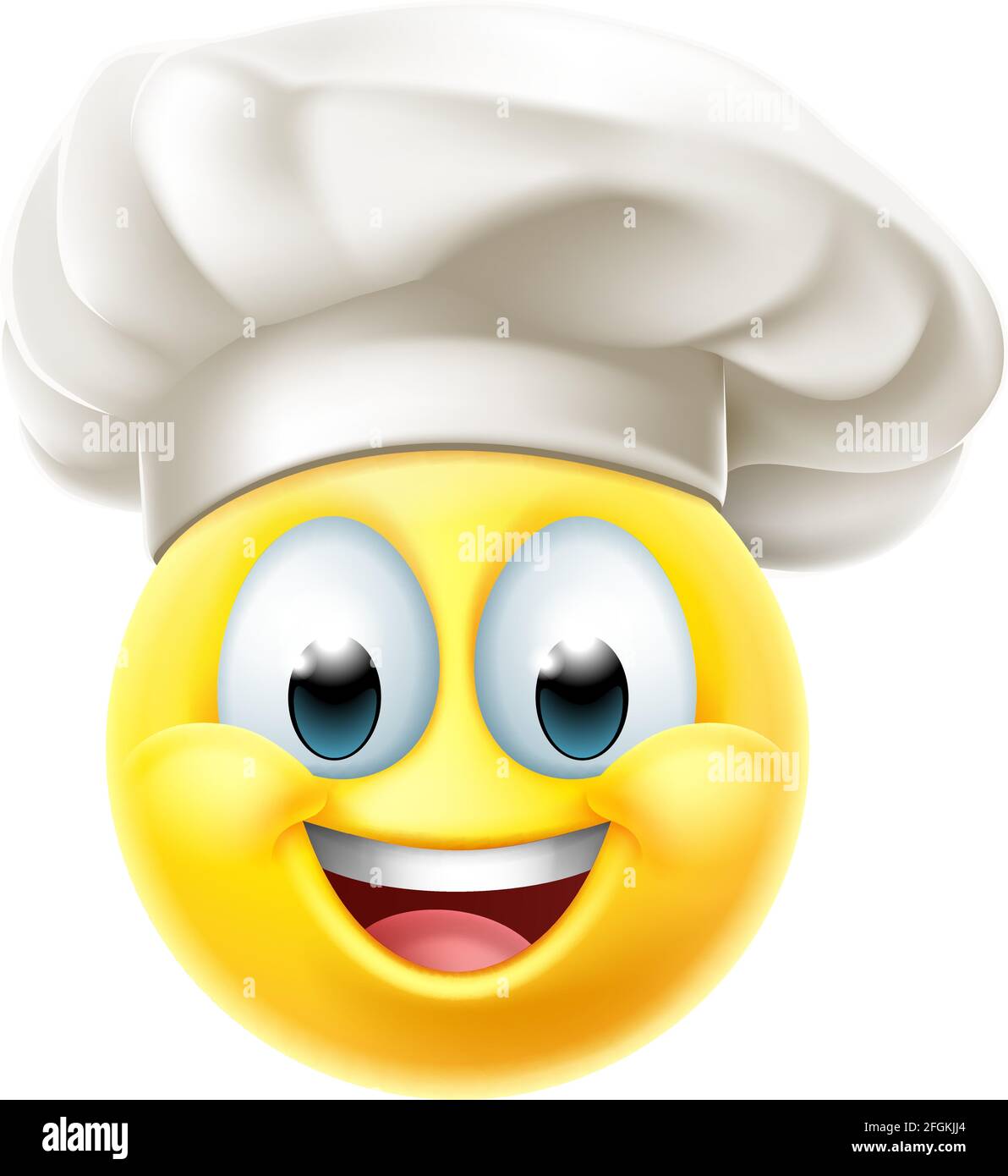 Chef Emoticon Cook, visage de dessin animé Image Vectorielle Stock - Alamy