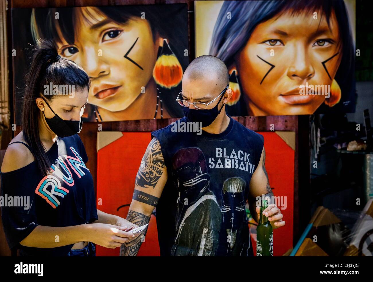 Embu, Brésil. 25 avril 2021. La ville touristique d'Embu das Artes, ou ...