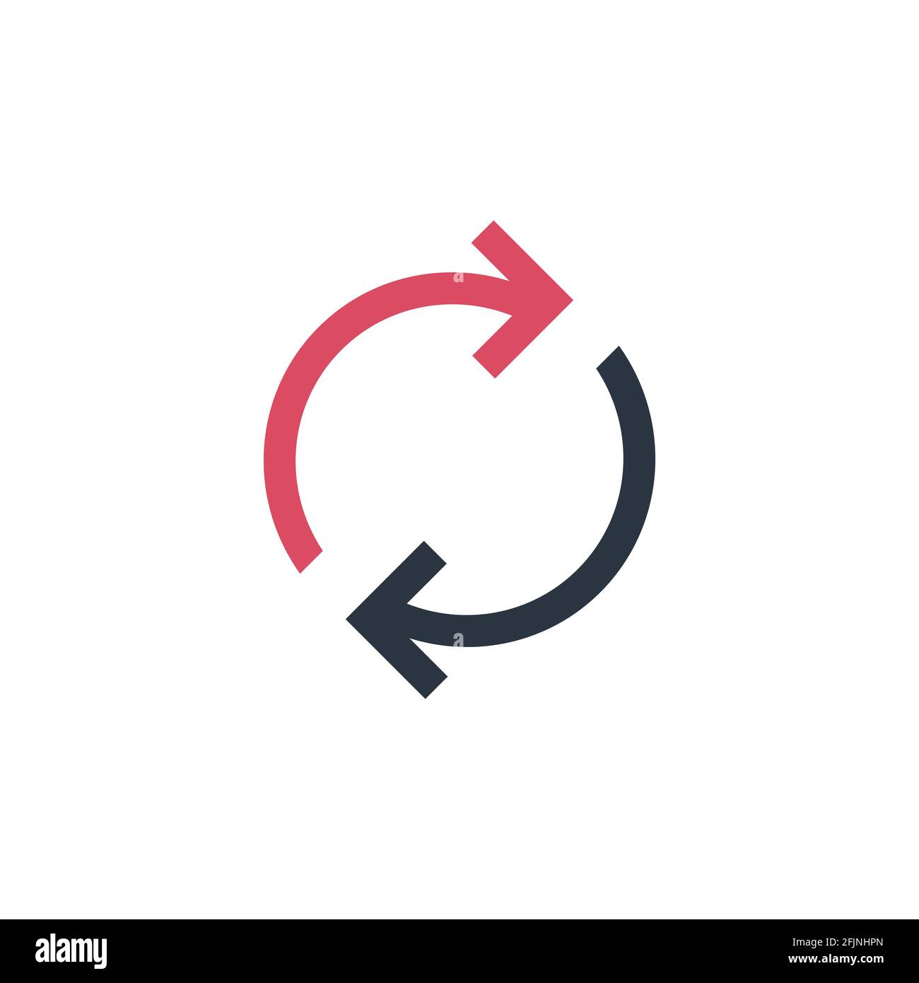 Icône flèches de rotation vecteur. Symbole plat simple. Illustration du ...