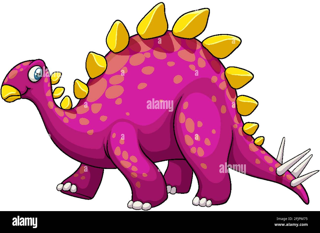Illustration d'un personnage de dessin animé de dinosaure stegosaurus ... Illustration d'un personnage de dessin animé de dinosaure stegosaurus ...