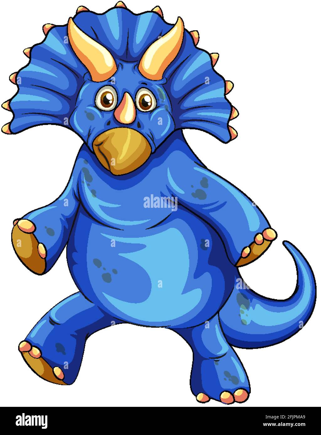 Illustration d'un personnage de dessin animé de dinosaure triceratops ... Illustration d'un personnage de dessin animé de dinosaure triceratops ...