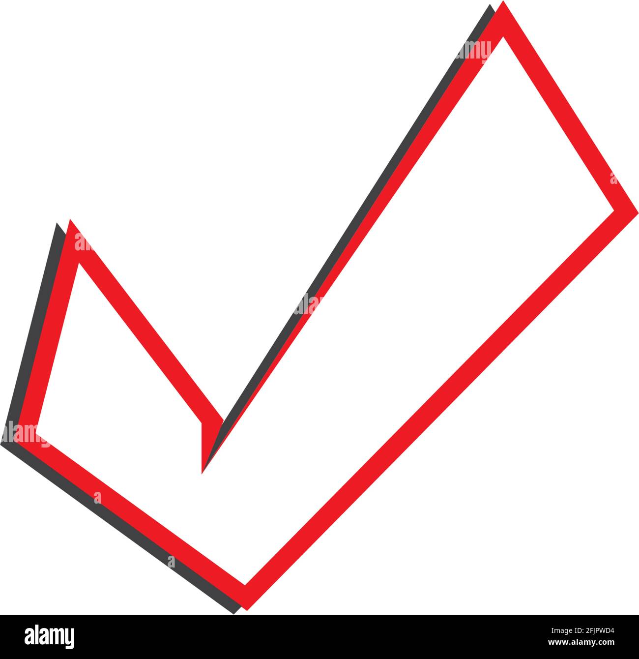 cocher le symbole et le logo Image Vectorielle Stock - Alamy