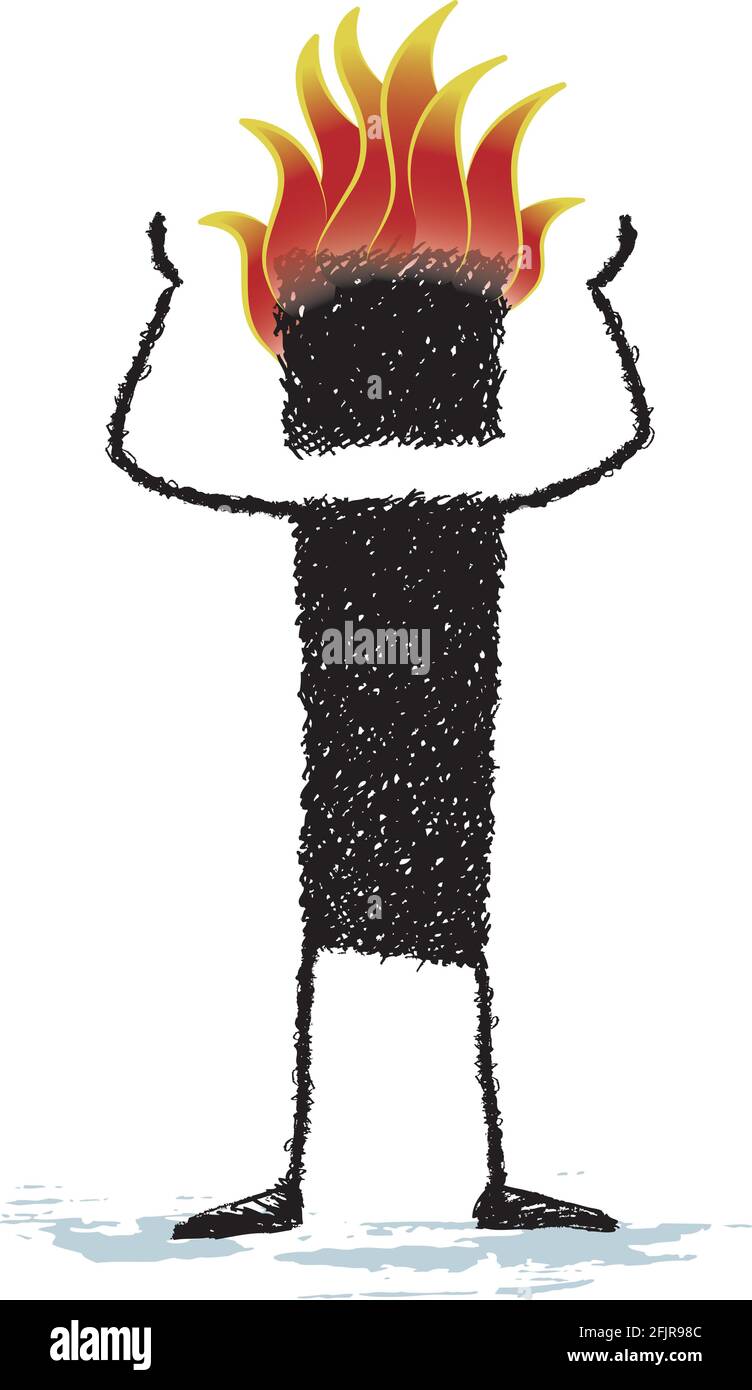 Qui par le feu Banque d'images vectorielles - Alamy