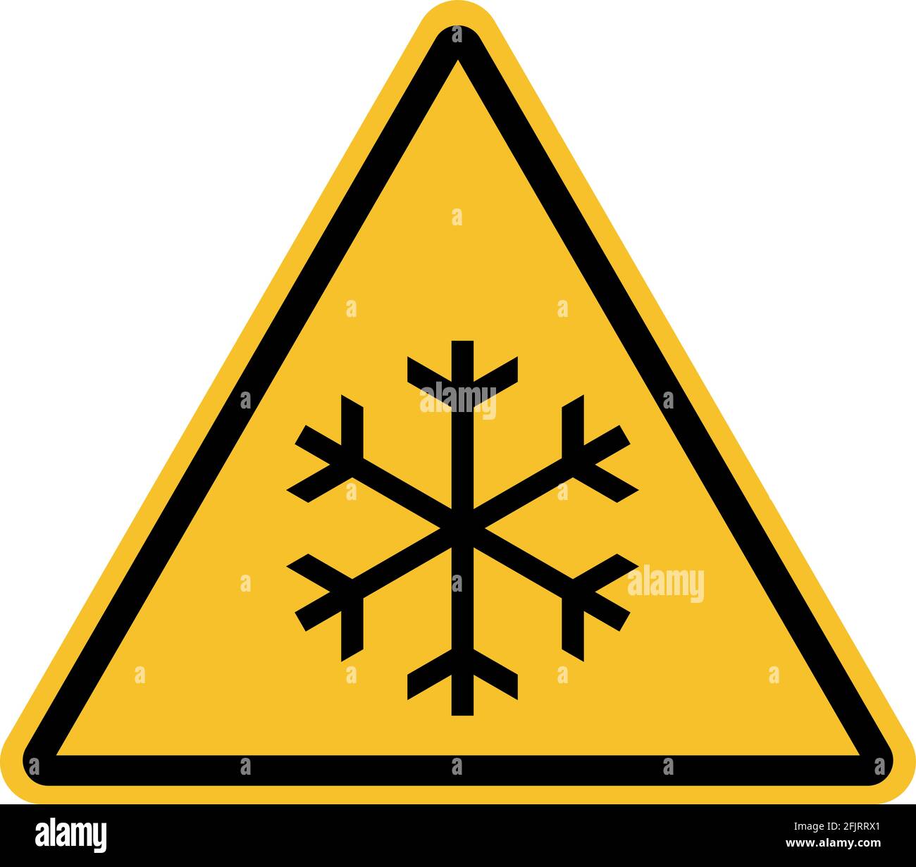 Ice warning sign Banque d'images vectorielles - Alamy