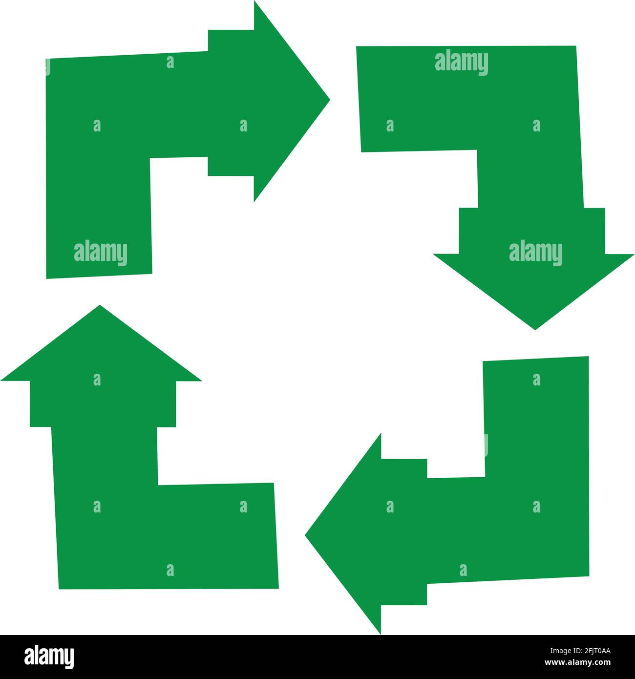 la flèche verte recycle le modèle d'icône de vecteur de logo Image ...