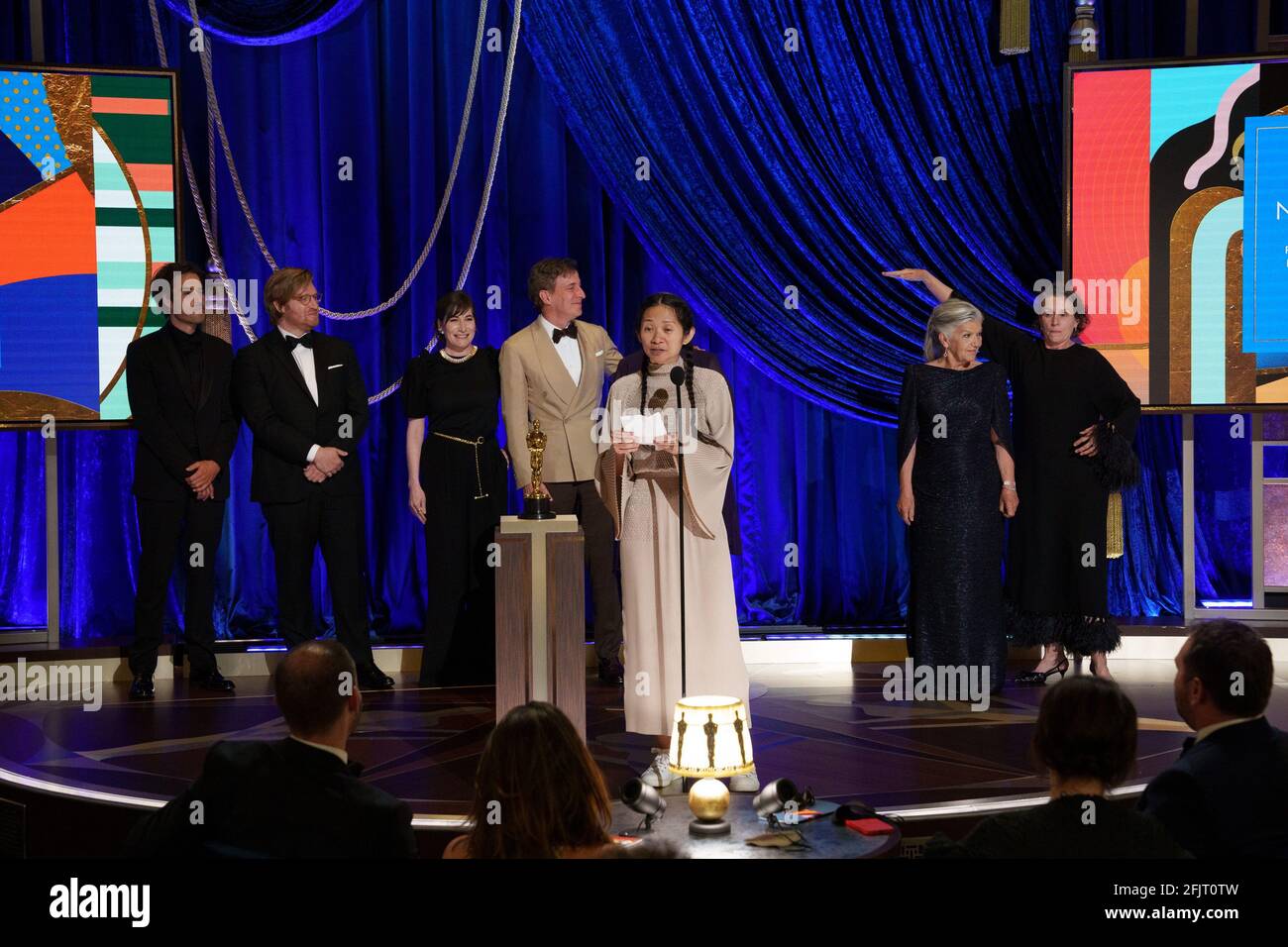 Peter Spears, Frances McDormand, Chloé Zhao, Mollye Asher et Dan Janvey ...
