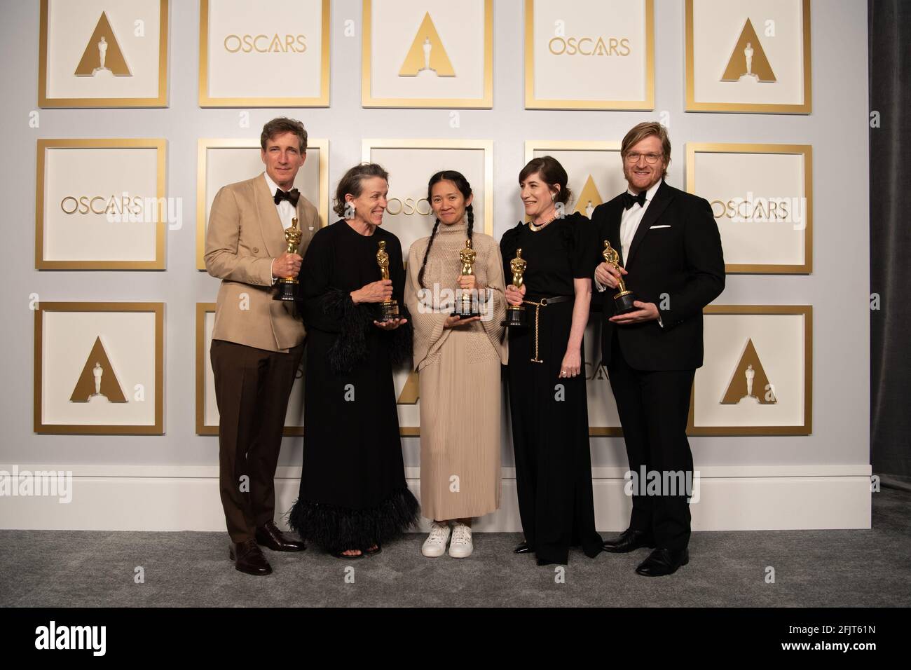 Peter Spears, Frances McDormand, Chloé Zhao, Mollye Asher et Dan Janvey ...