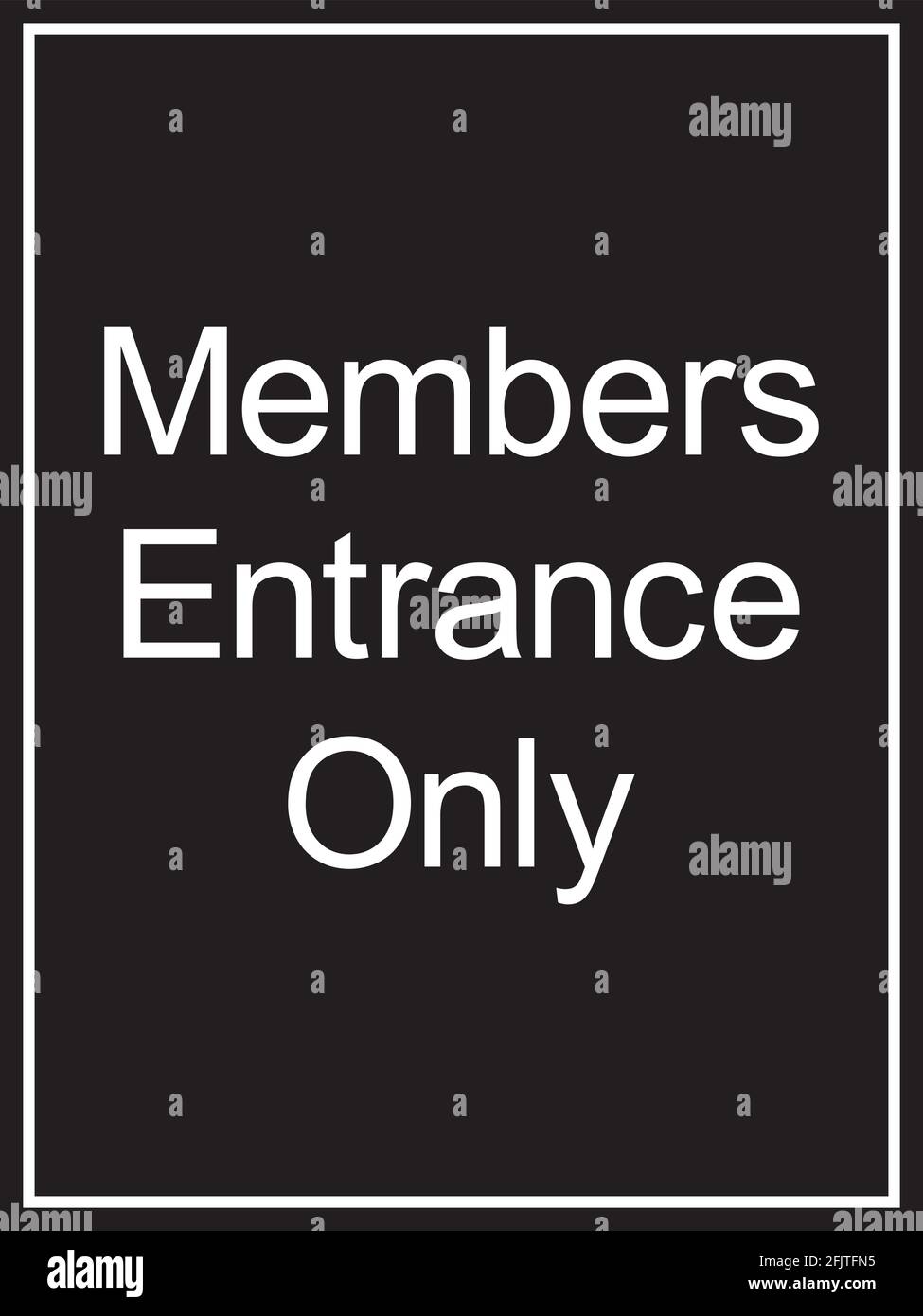 Private club members only sign Banque de photographies et d’images à ...