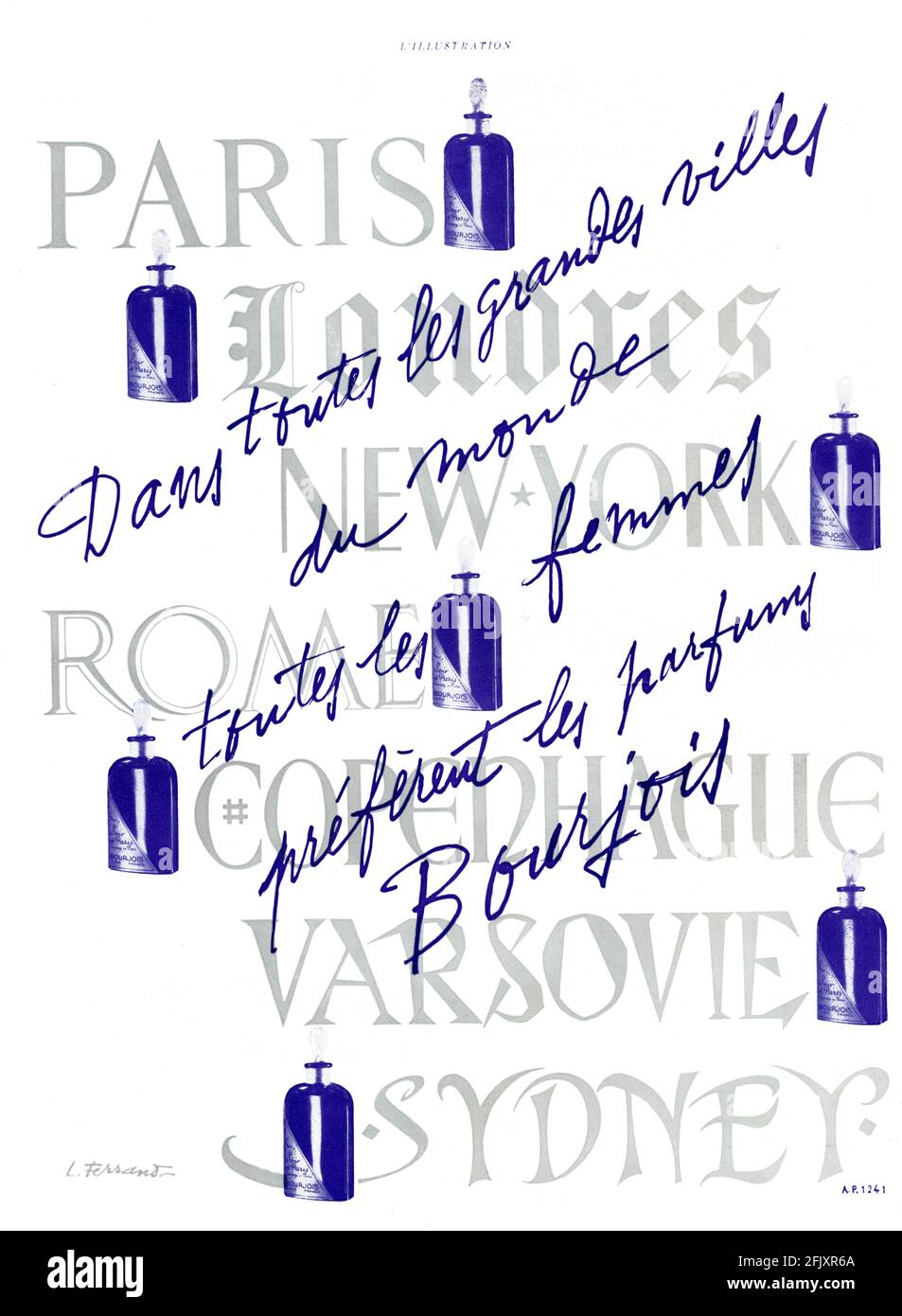 Perfume advertisement vintage paris Banque de photographies et d’images ...