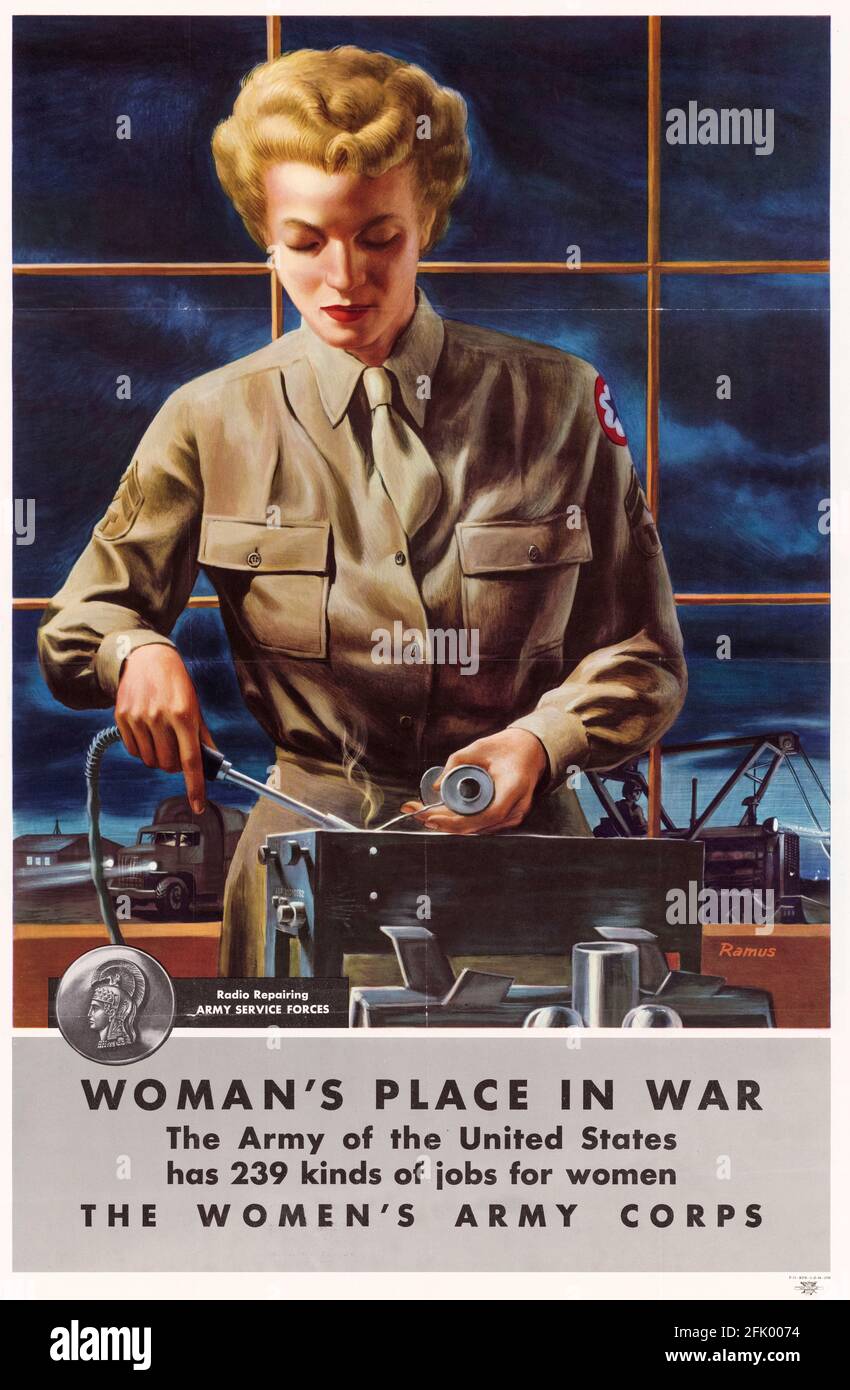 Women's Army corps (WAC), place de la femme dans la guerre, réparation ...