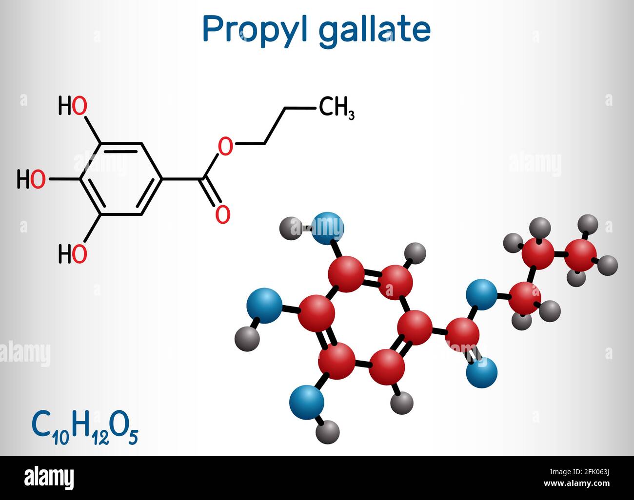Propanol molecule Banque d'images vectorielles - Alamy