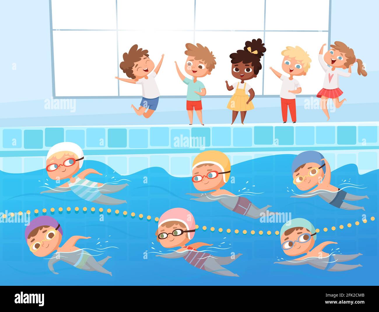 Swimmer swimming freestyle illustration Banque d'images vectorielles ...