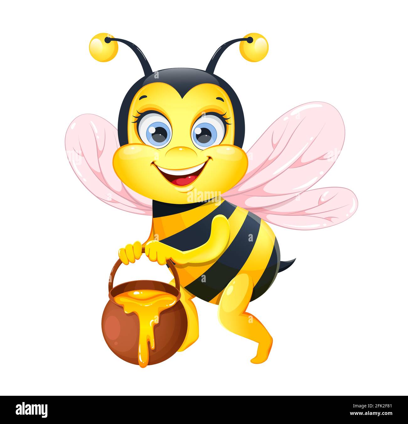 Joli dessin animé. Drôle de personnage de dessin animé d'abeille ... Joli dessin animé. Drôle de personnage de dessin animé d'abeille ...