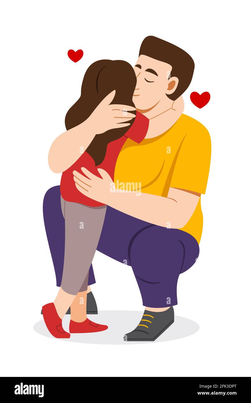 Le père câlin la petite fille Image Vectorielle Stock - Alamy