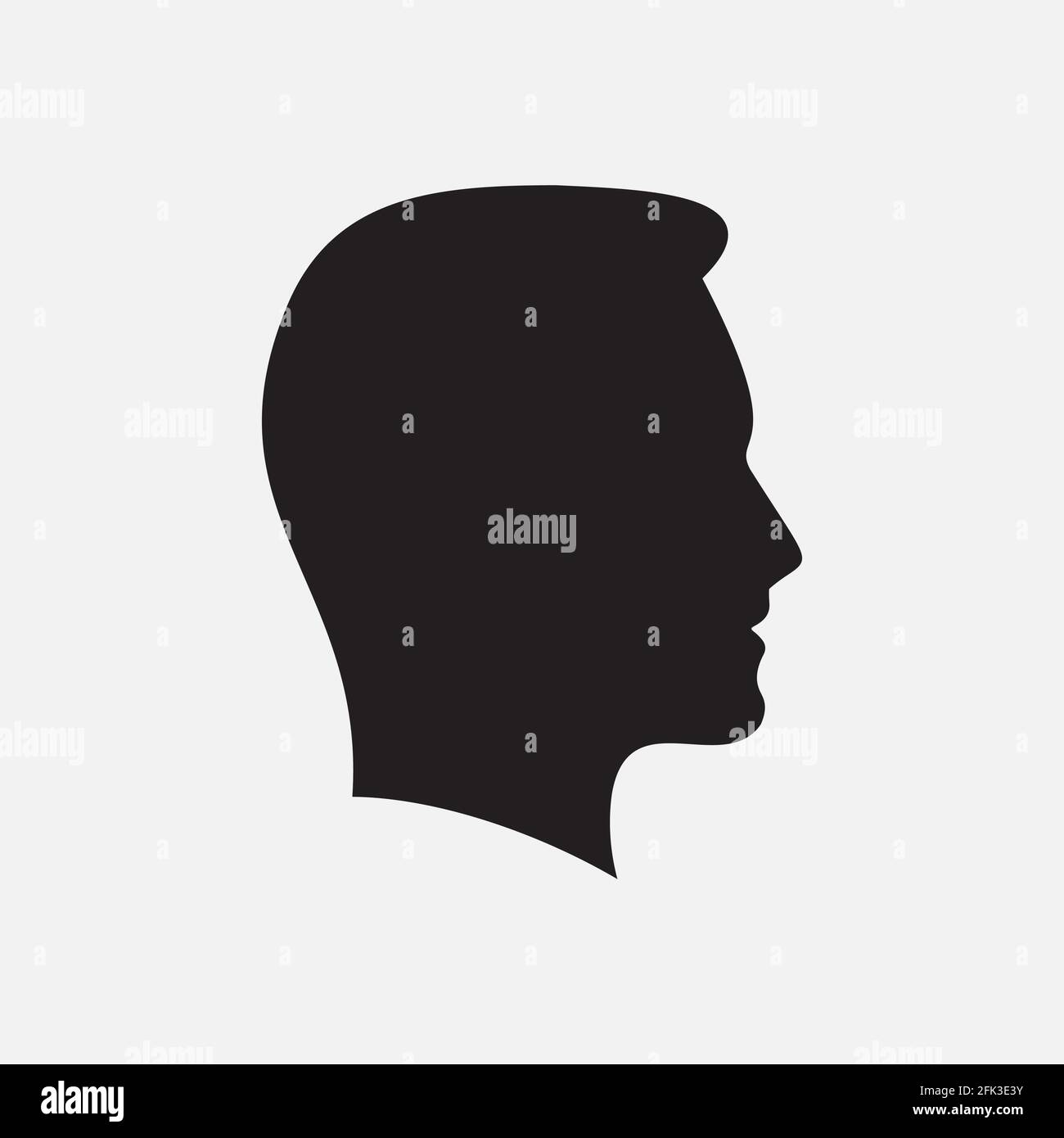 Icône de profil homme sur fond blanc. Illustration vectorielle Image ...
