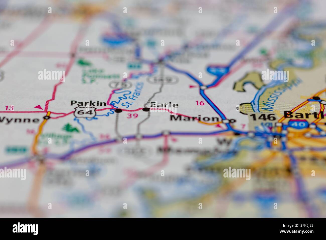 Carte de earle arkansas Banque de photographies et d’images à haute ...