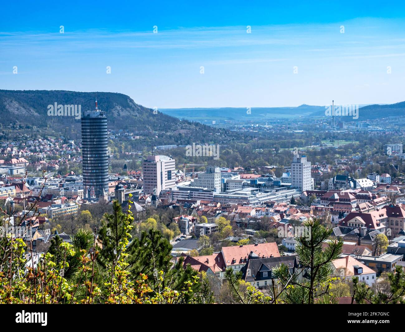 Vue sur la ville de jena en Banque de photographies et d’images à haute ...
