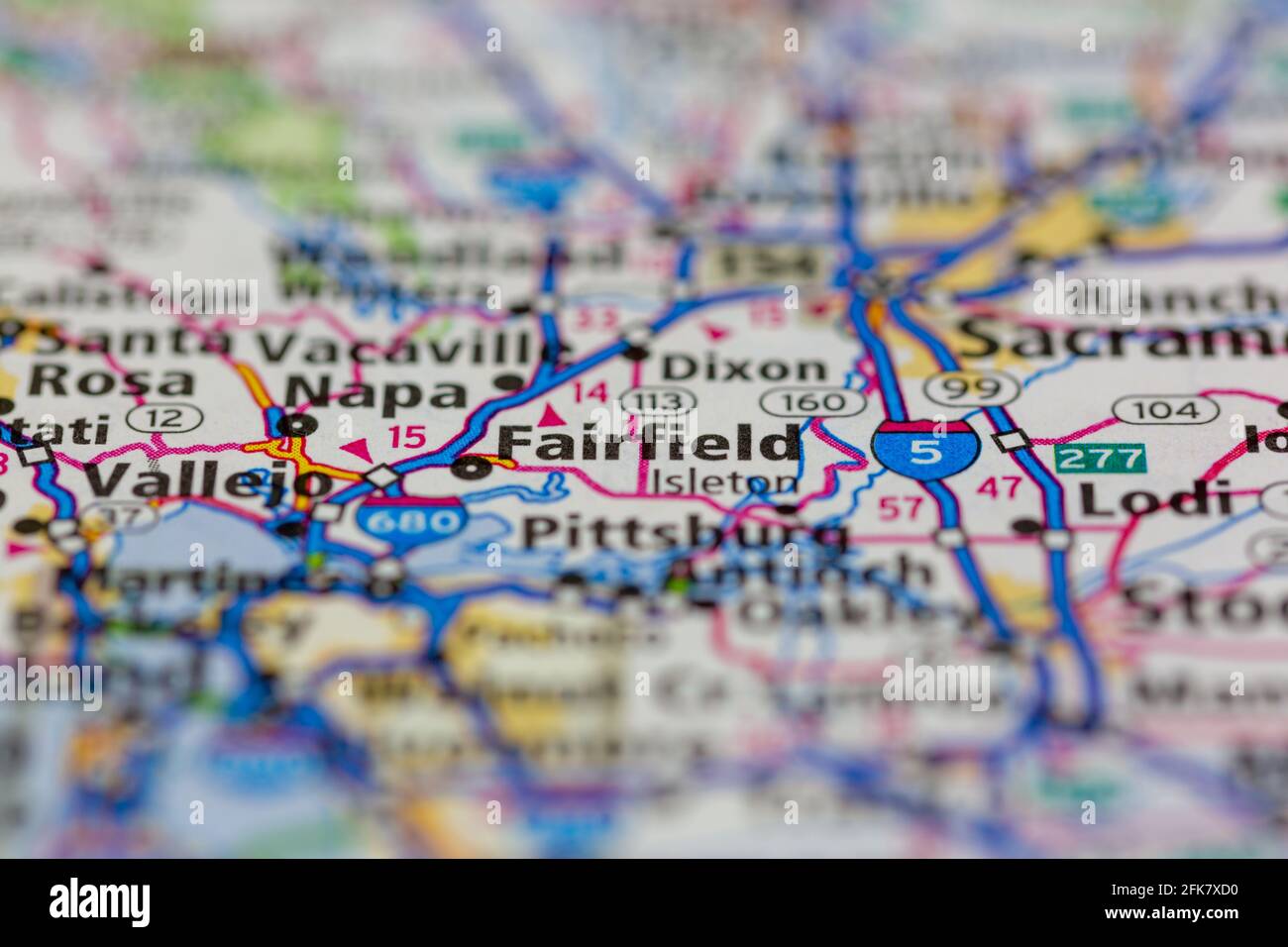 Carte de fairfield en californie Banque de photographies et d’images à ...