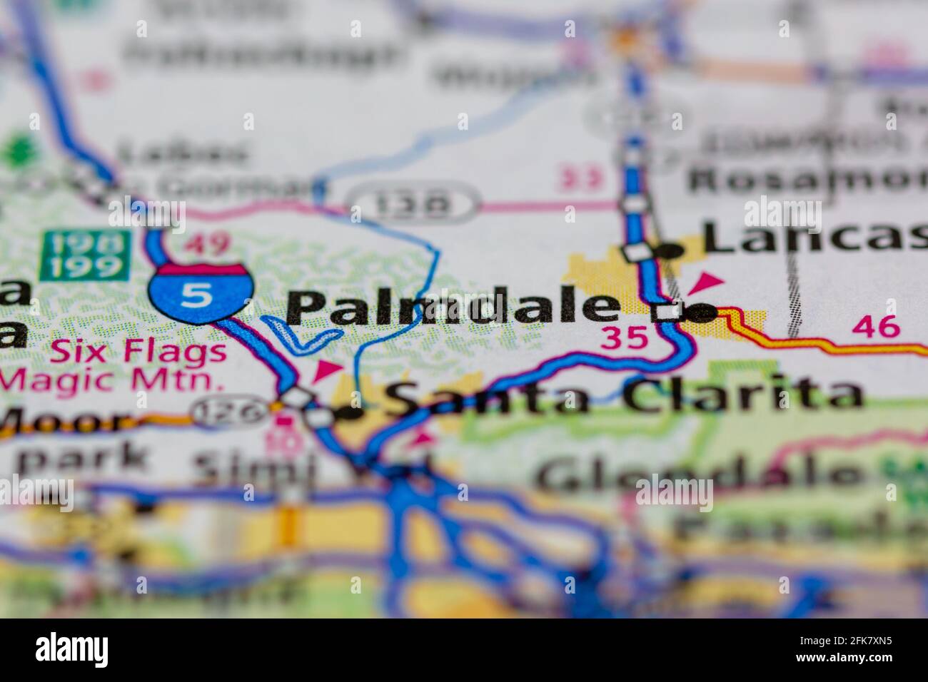 Carte de palmdale en californie Banque de photographies et d’images à ...