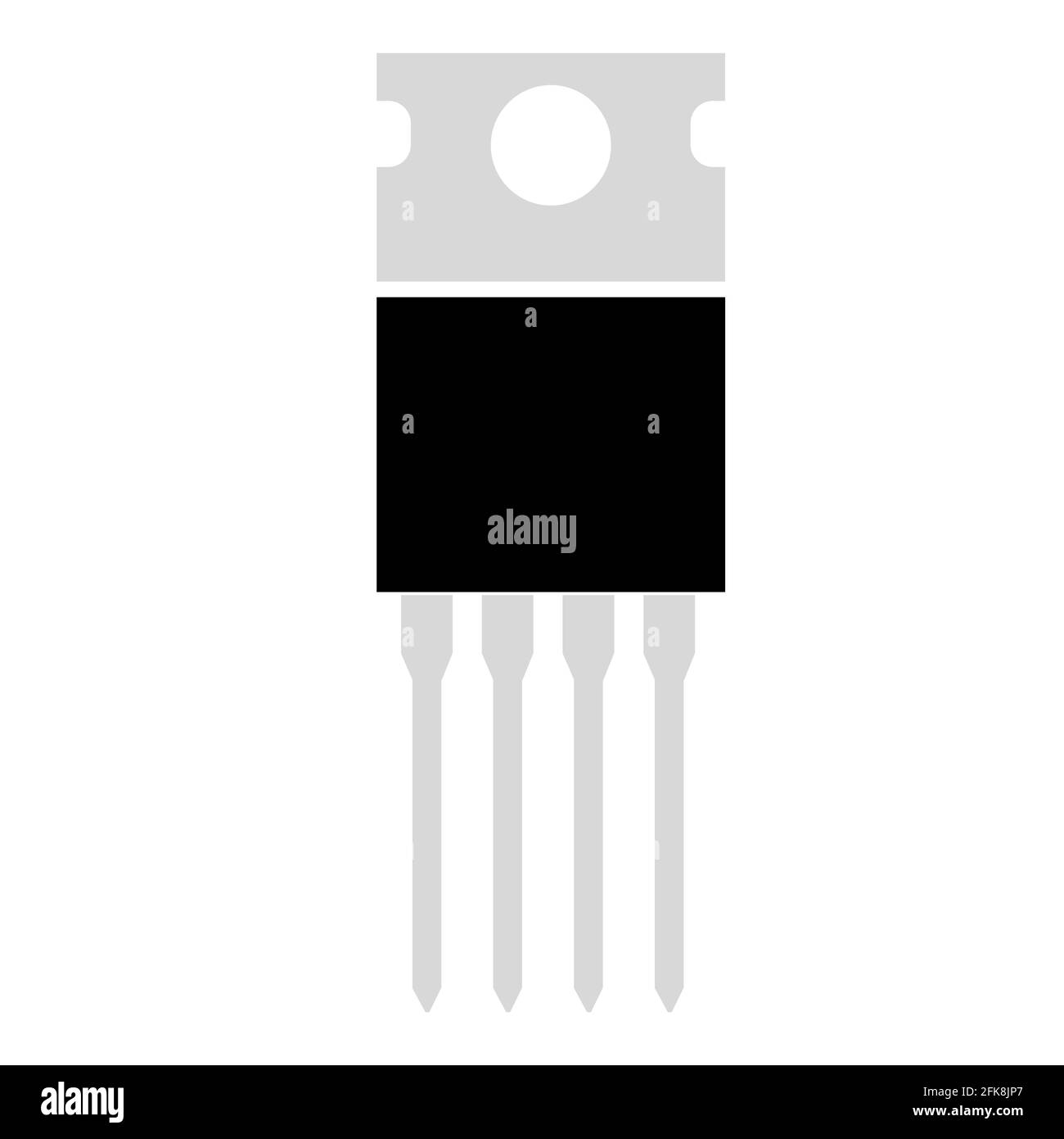 icône de transistor à effet de champ sur fond blanc. signe de ...