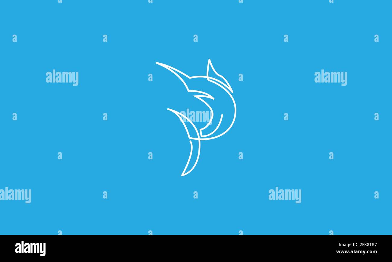 dessin au trait symbole logo espadon icône vecteur graphique dessin ...