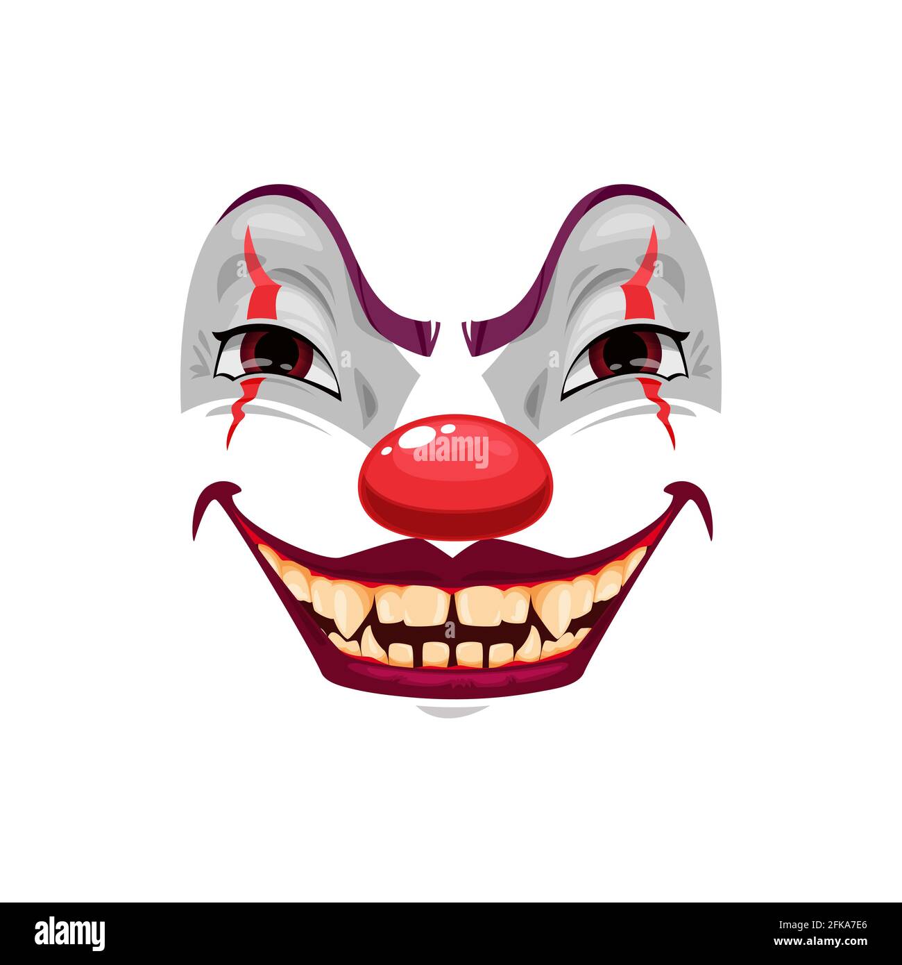 Scary clown mask Banque d'images vectorielles - Alamy