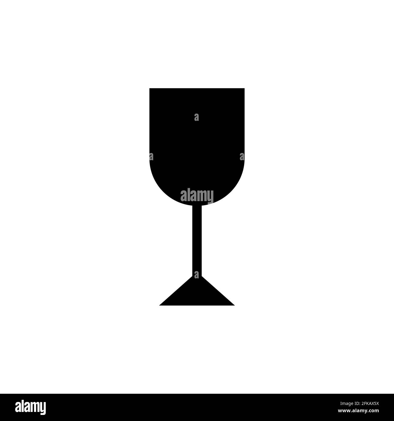Pictogramme fragile verre Banque d'images vectorielles - Alamy