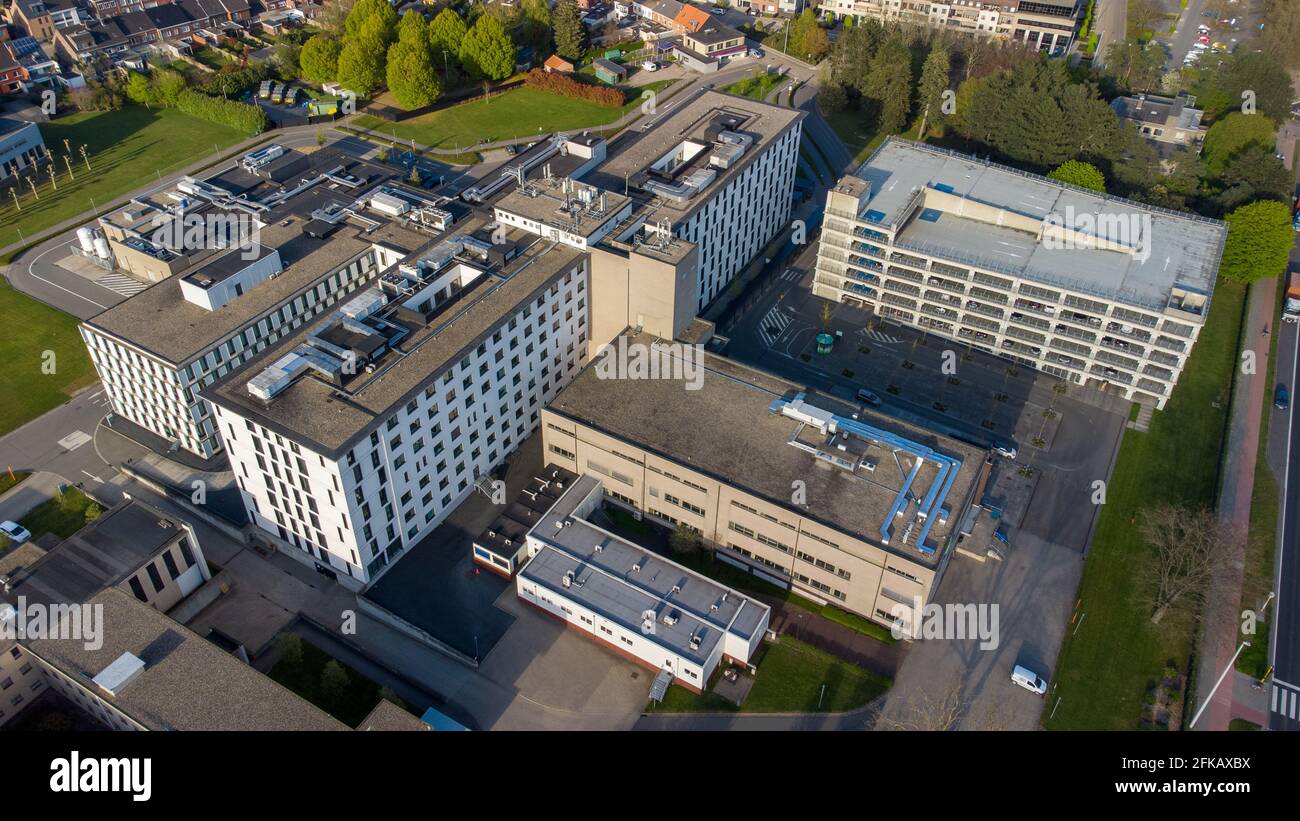 Turnhout, Belgique, 27 avril 2021, vue aérienne de l'hôpital AZ Sint ...