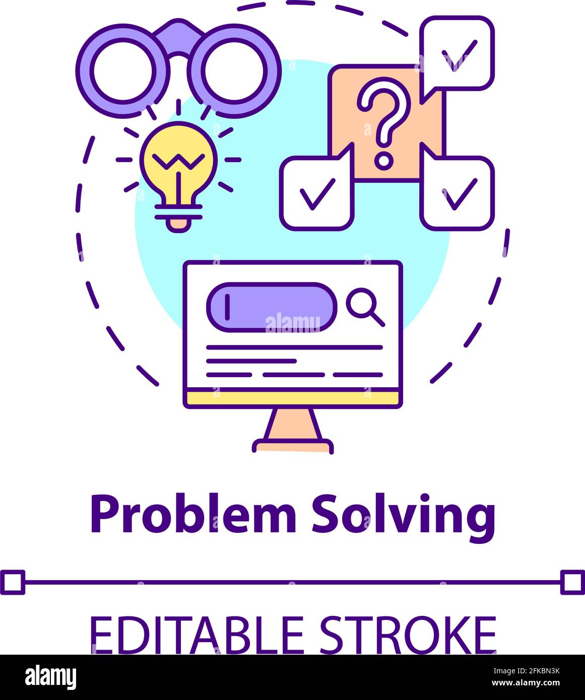 Development problem solving management icon Banque d'image et photos ...