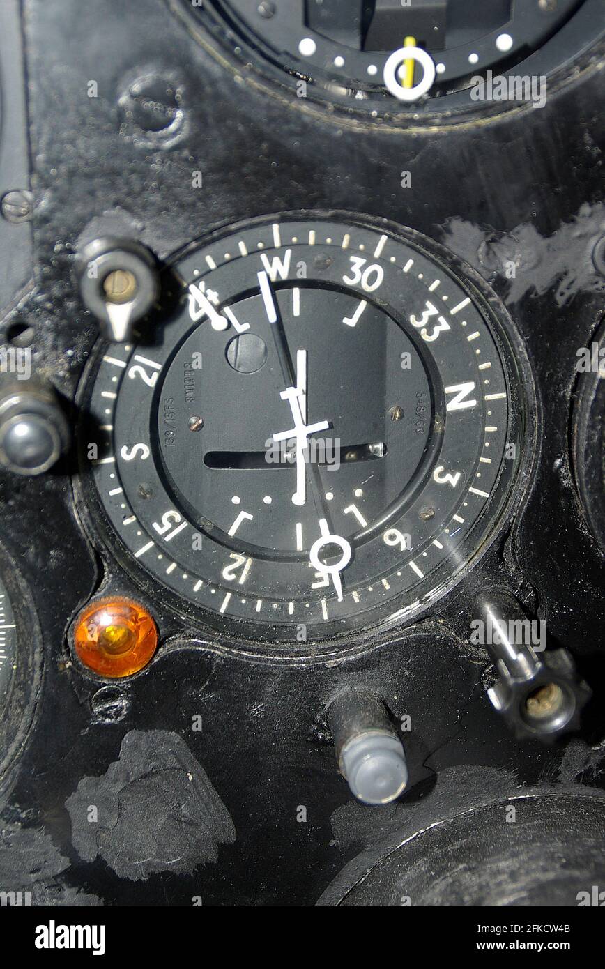 Détails du cockpit d'avion d'aviateur Avro Vulcan, illustrant la ...