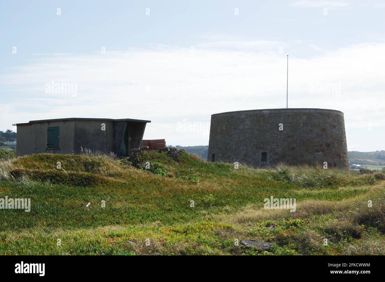 Bunker allemand Jersey batterie de canon à béton deuxième guerre ...