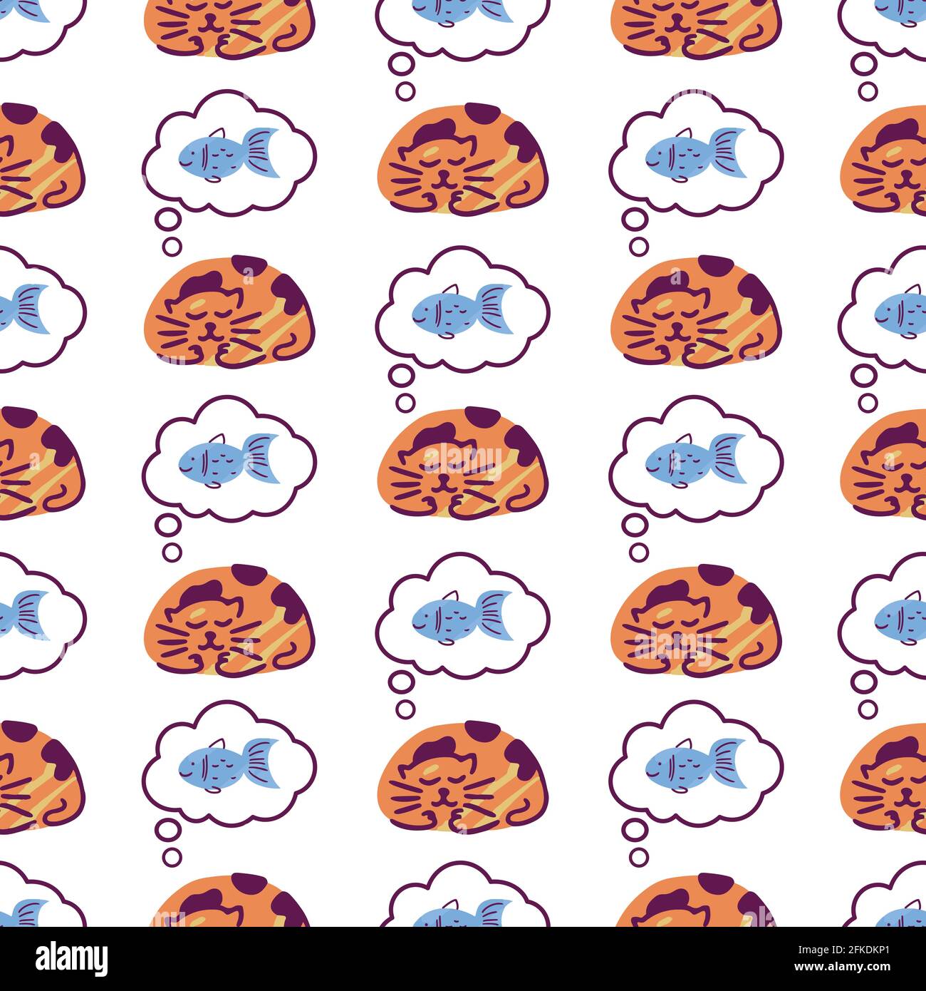 Chat Qui Dort Banque d'images vectorielles - Alamy