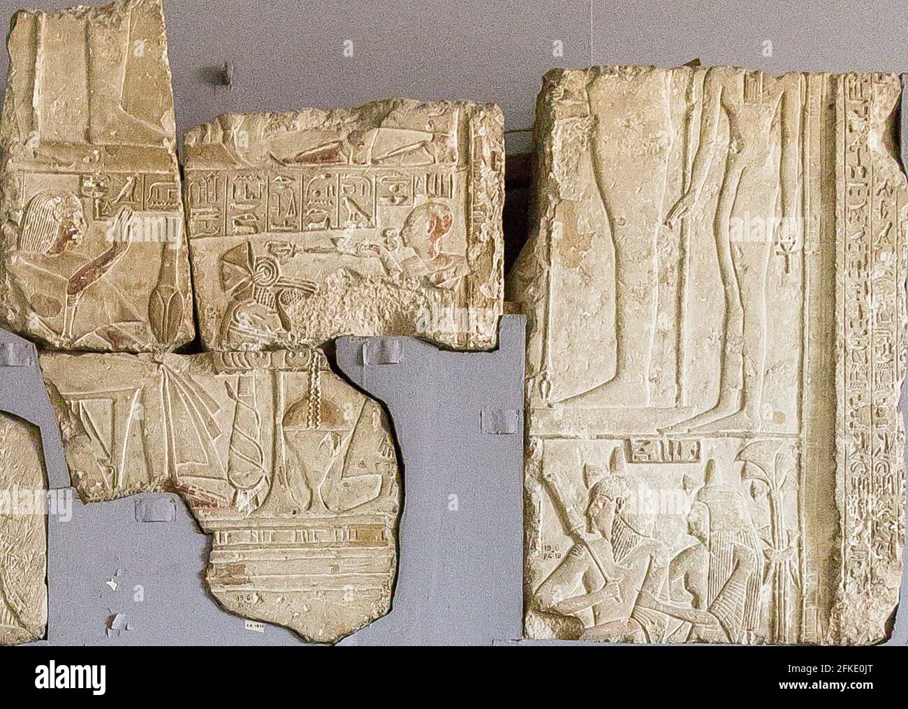 Le Caire, Musée égyptien, reliefs de l'steward Horemheb, Nouveau ...