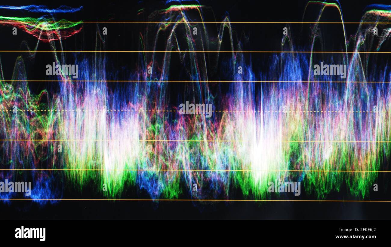 Graphique de l'indicateur de gradation des couleurs à l'écran. Barre ...