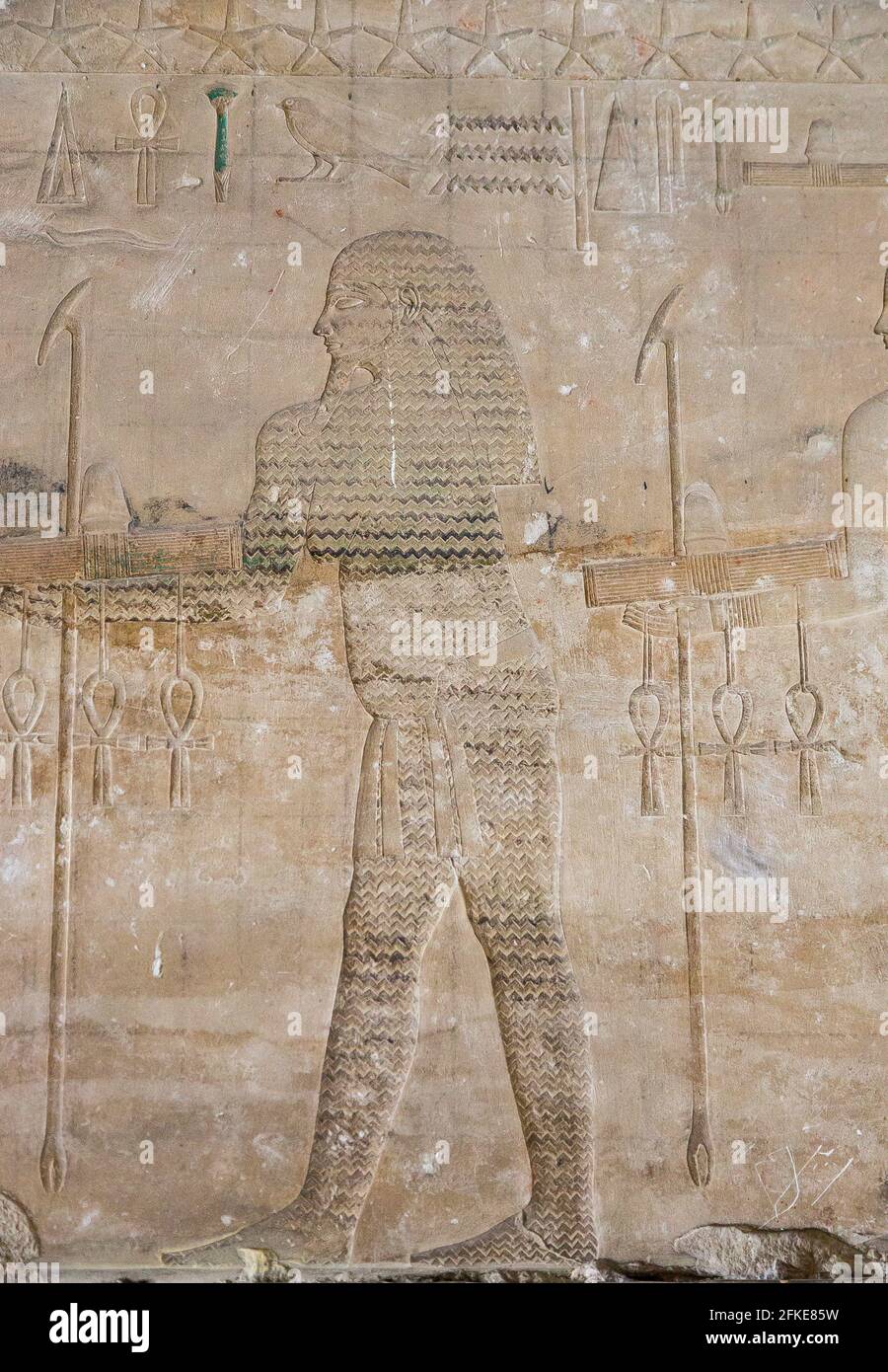 Le Caire, Musée égyptien, temple de Sahure à Abusir, rocession des ...