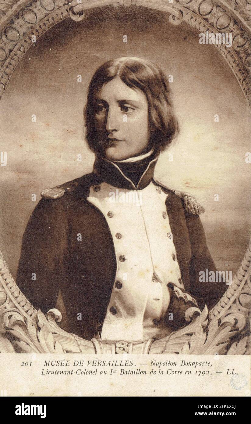 Napoléon Bonaparte lieutenant-colonel au 1er bataillon de la Corse ...