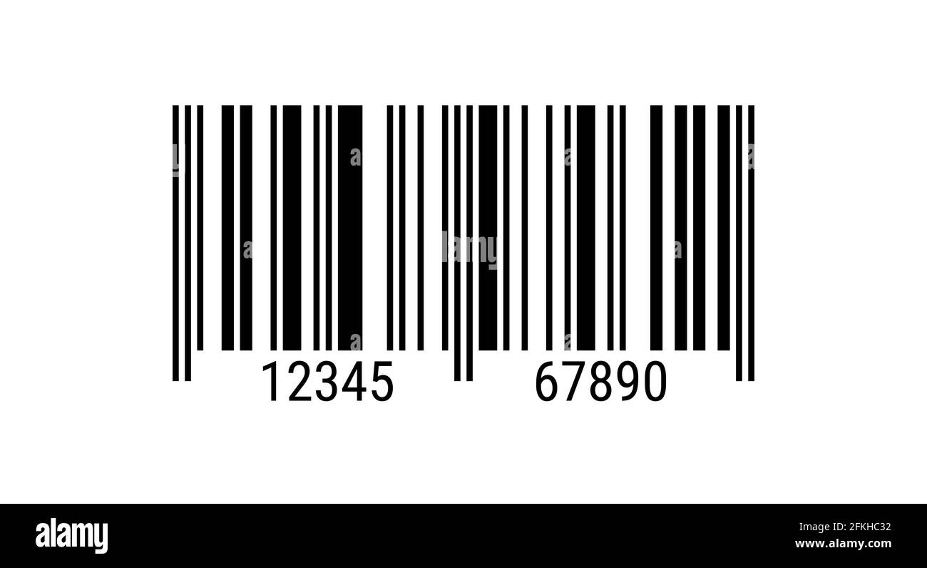Icône de code-barres noir réaliste. Code-barres. Étiquette du produit ...
