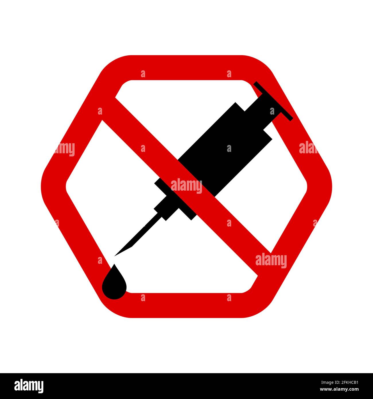Illegal drugs warning sign Banque d'images détourées - Alamy