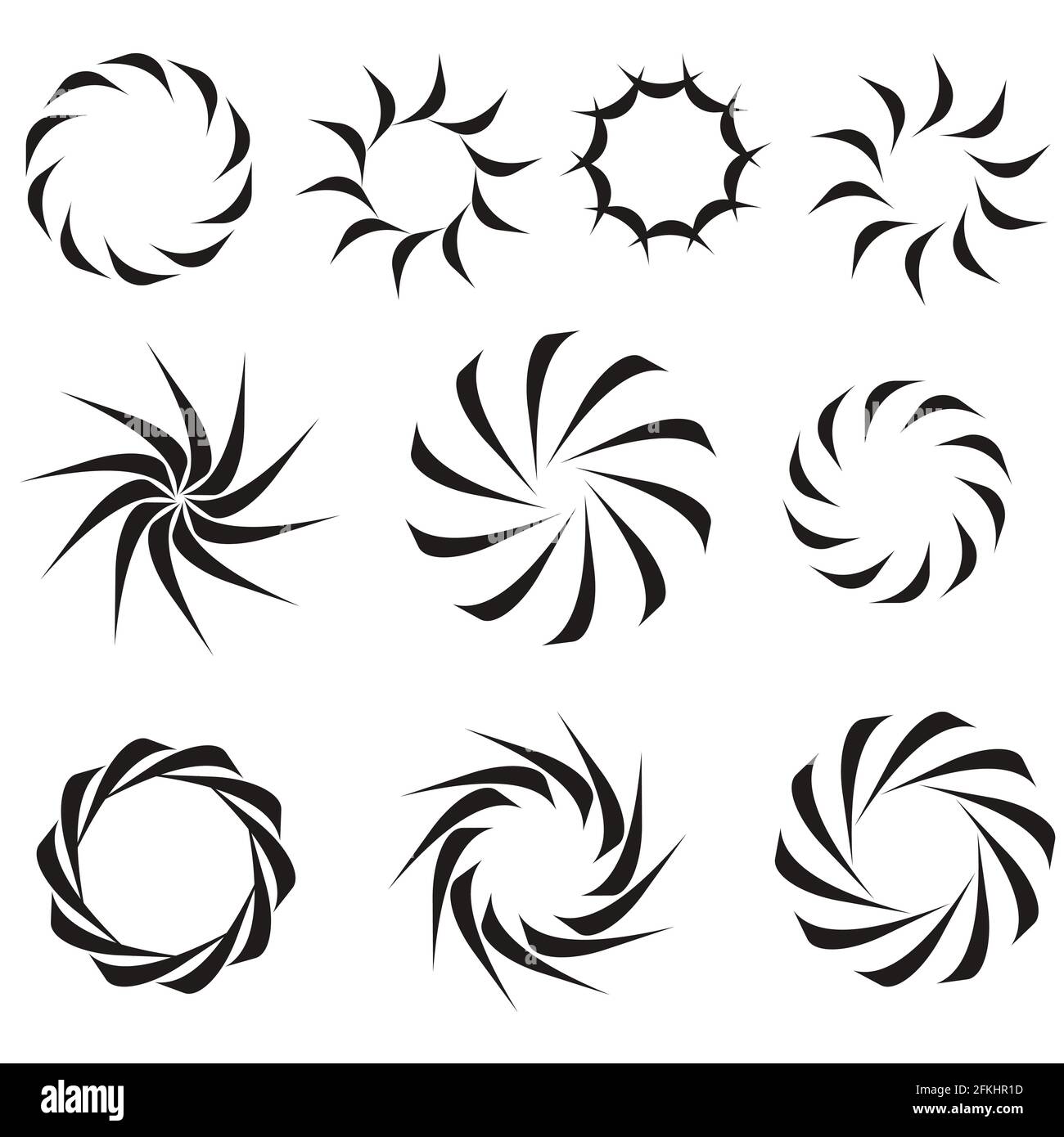 cercle, style, bordure, graphique, design, décoration, ensemble ...
