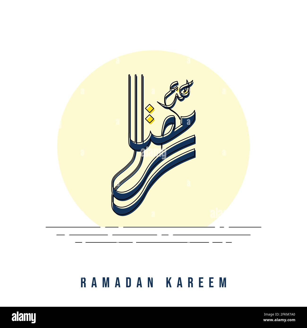 Ramadan islamic greeting background outline Banque de photographies et ...
