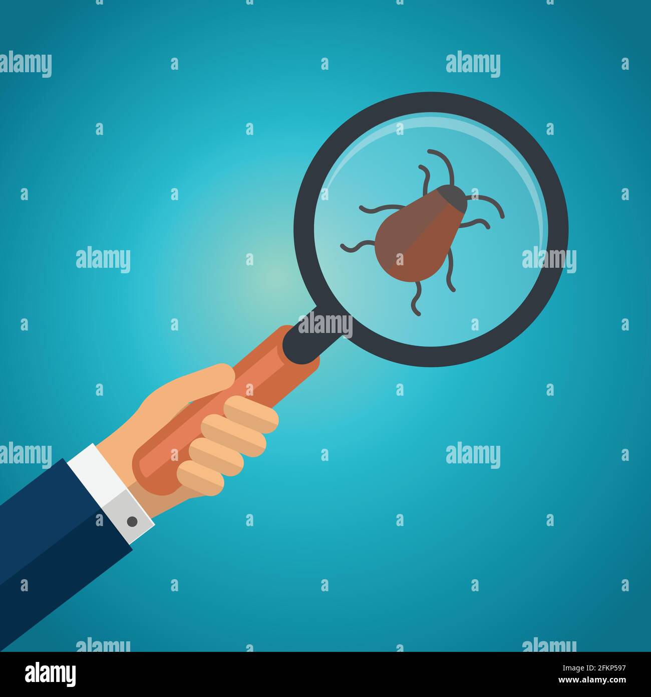 Focus la main Banque d'images vectorielles - Alamy
