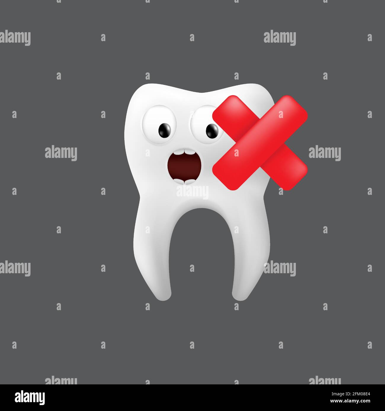 Smiley peur Banque d'images vectorielles - Alamy