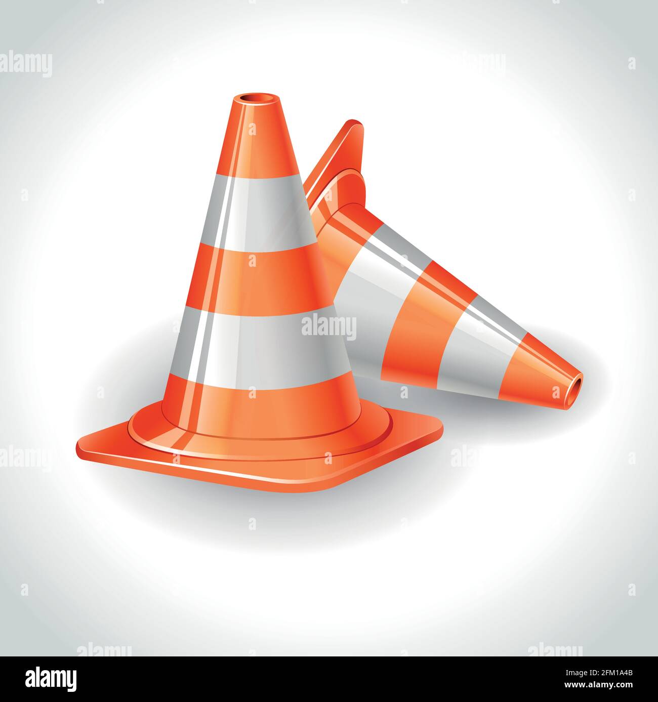 Plot chantier orange Banque d'images vectorielles - Alamy