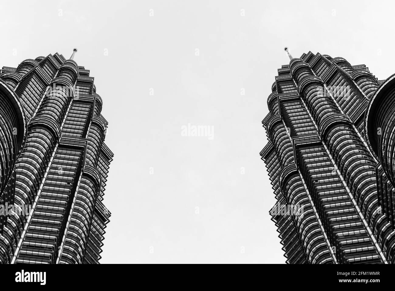 La tour de kuala lumpur Banque d'images noir et blanc - Alamy