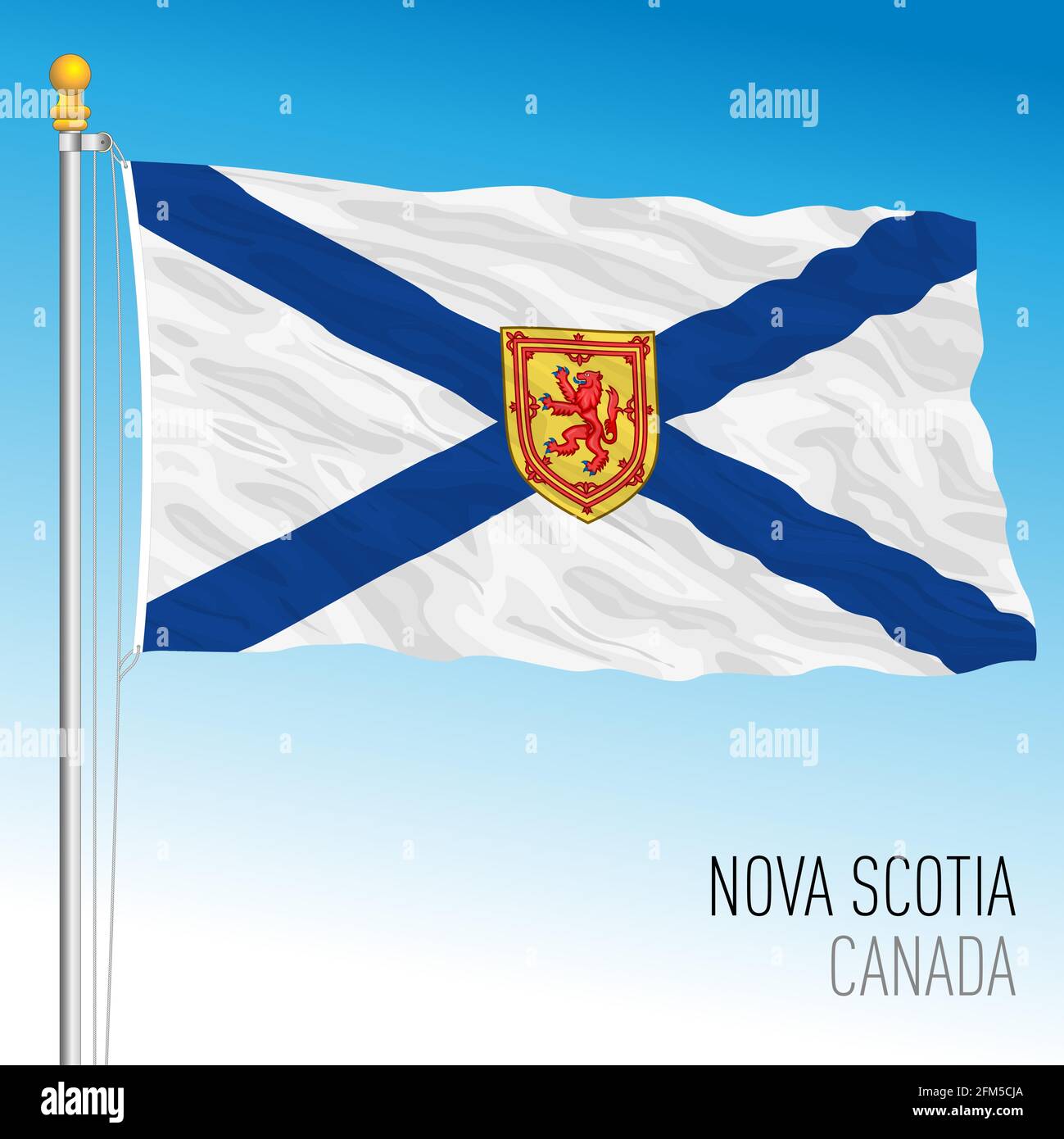 Drapeau territorial et régional de la Nouvelle-Écosse, Canada, pays ...