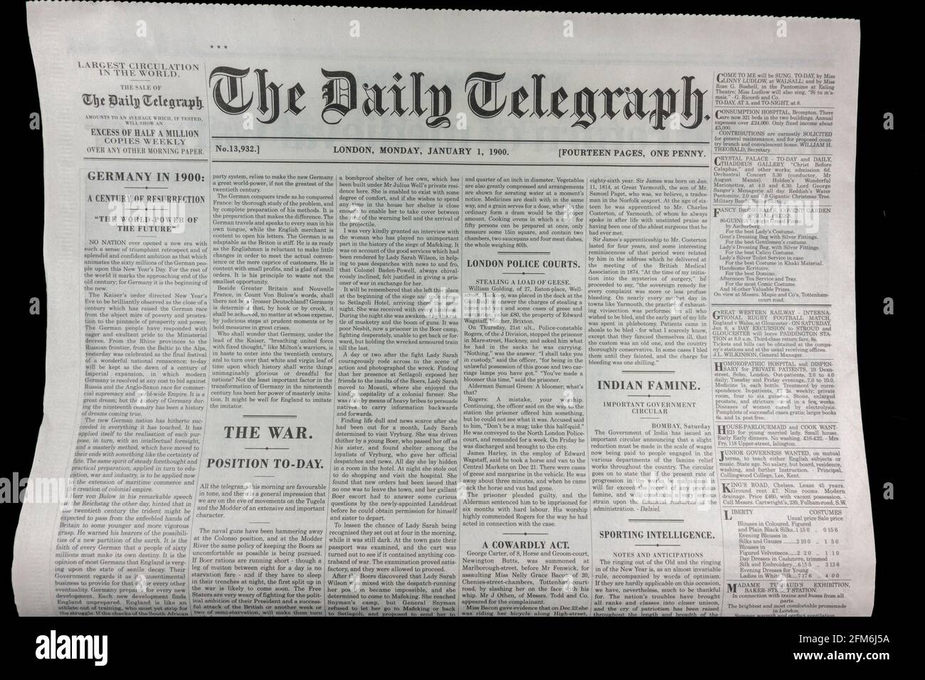 Telegraph Newspaper Banque De Photographies Et Dimages à Haute