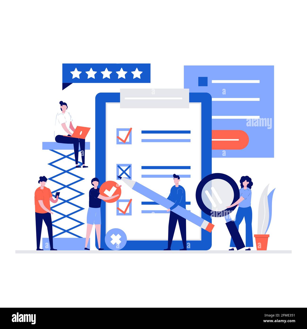 Remplir un questionnaire Banque d'images vectorielles - Alamy