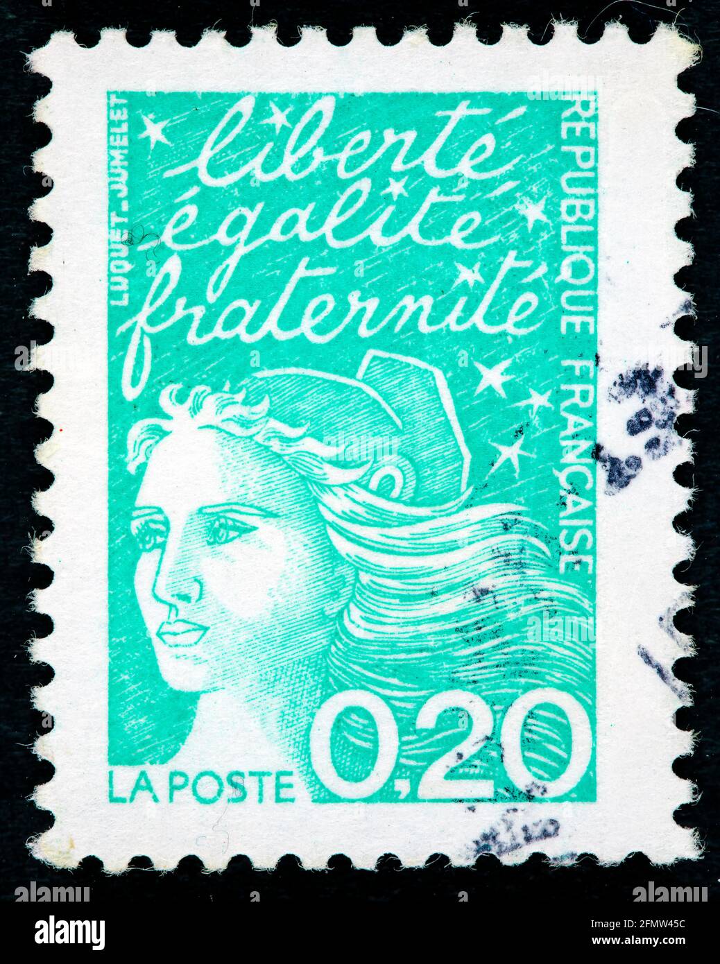 FRANCE VERS 1980 : UN timbre-poste imprimé en France avec le portrait ...